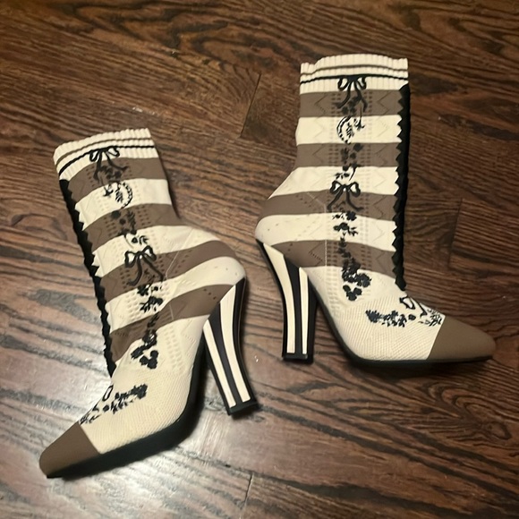 Fendi | Shoes | Fendi Rockoko Embroidered Booties | Poshmark